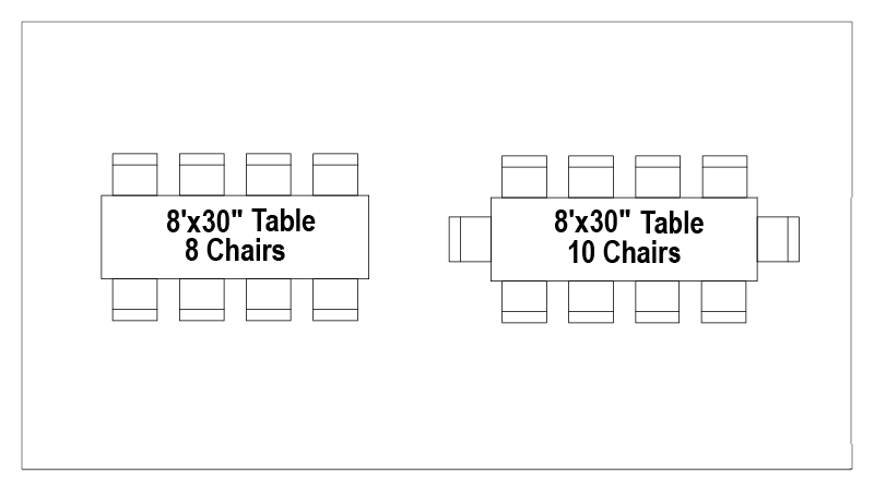 8' Banquet Table | Tables | Event Rents