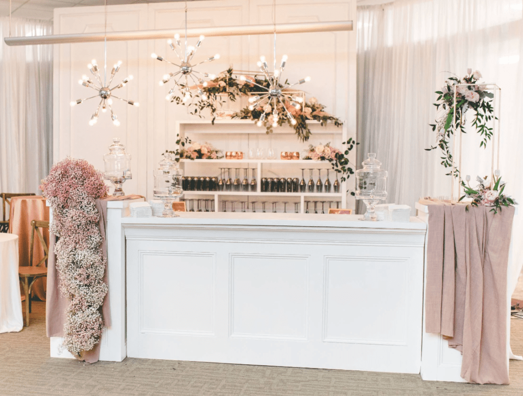 6' White Bar | Farm Tables & Bars | Event Rents